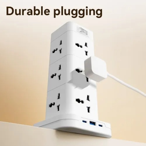 Deli ET762 4 Port 1.6 Meter Standing Power Strip | Distribution Hub